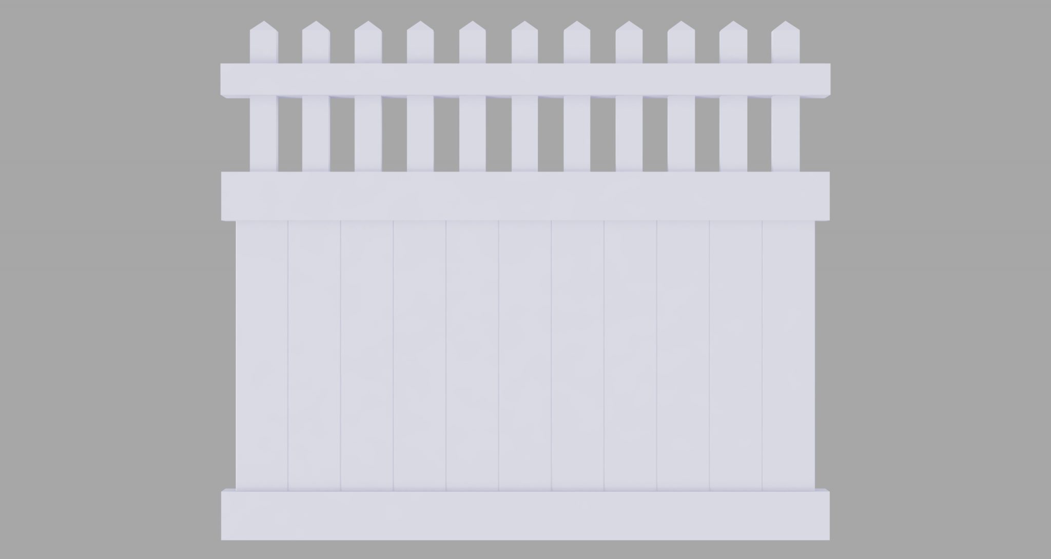 PVC Semi-Private Fencing with an open picket accent (Height: 1.5m ...
