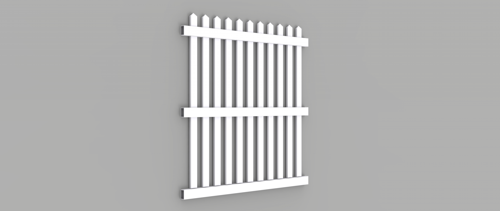 PVC Open Picket Fencing (Height: 1.8m. Picket spacing: 75mm) - Fendeck ...